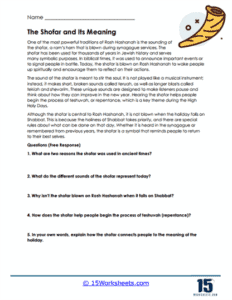 Rosh Hashanah Worksheets - 15 Worksheets.com