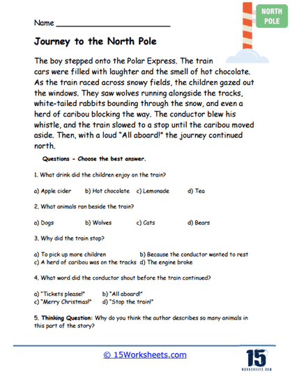 Polar Express Worksheets | Classic Literature - 15 Worksheets.com