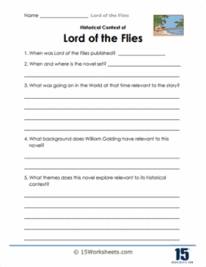 Lord of the Flies Worksheets - 15 Worksheets.com