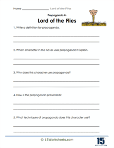 Lord of the Flies Worksheets - 15 Worksheets.com