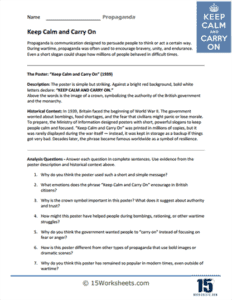 Propaganda Worksheets | Literary Devices - 15 Worksheets.com