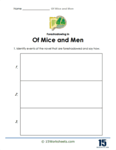 Of Mice and Men Worksheets - 15 Worksheets.com
