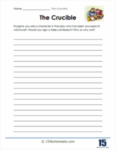 The Crucible Worksheets | Literature - 15 Worksheets.com