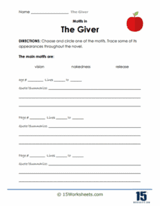 The Giver Worksheets | Literature - 15 Worksheets.com