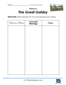 The Great Gatsby Worksheets | Literature - 15 Worksheets.com