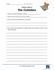 The Outsiders Worksheets | Literature - 15 Worksheets.com