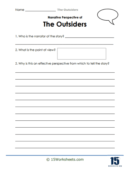 The Outsiders Worksheets | Literature - 15 Worksheets.com