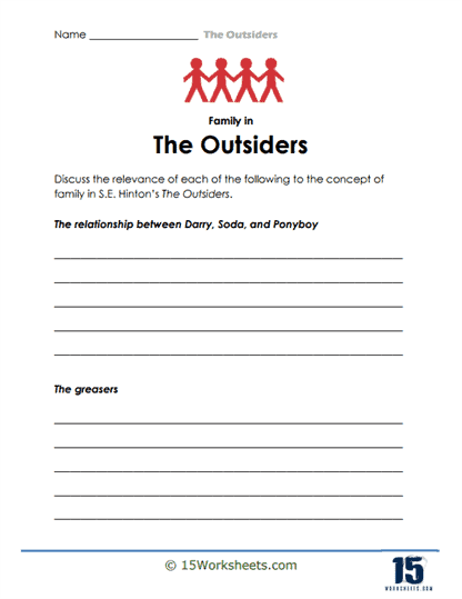 The Outsiders Worksheets | Literature - 15 Worksheets.com