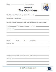 The Outsiders Worksheets | Literature - 15 Worksheets.com