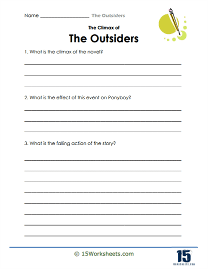 The Outsiders Worksheets | Literature - 15 Worksheets.com