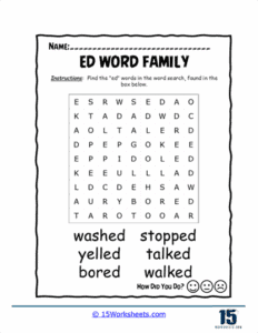 Ed Word Family Worksheets - 15 Worksheets.com