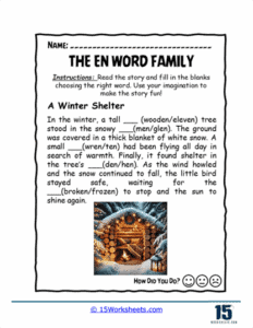 En Word Family Worksheets | Literacy Sheets - 15 Worksheets.com