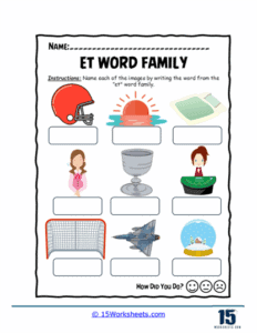 Et Word Family Worksheets - 15 Worksheets.com