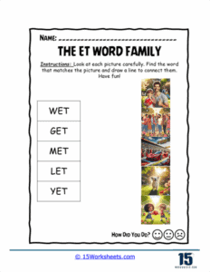 Et Word Family Worksheets - 15 Worksheets.com