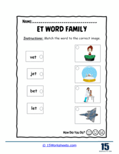 Et Word Family Worksheets - 15 Worksheets.com