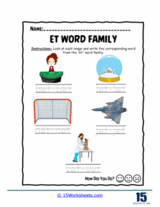 Et Word Family Worksheets - 15 Worksheets.com
