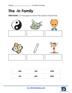 In Word Family Worksheets | Phonics Pages - 15 Worksheets.com