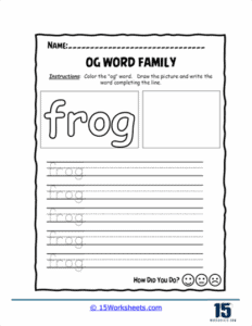 Og Word Family Worksheets | Literacy Activities - 15 Worksheets.com