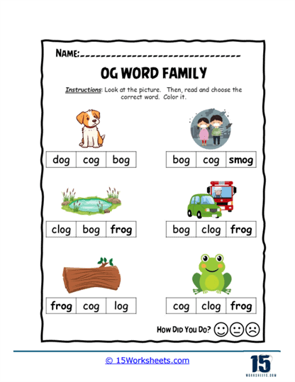 O Word Families Worksheets | Phonics Resources - 15 Worksheets.com