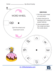 Op Word Family Worksheets | Phonetic Practice - 15 Worksheets.com