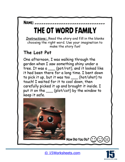 O Word Families Worksheets | Phonics Resources - 15 Worksheets.com