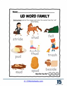 U Word Families Worksheets - 15 Worksheets.com