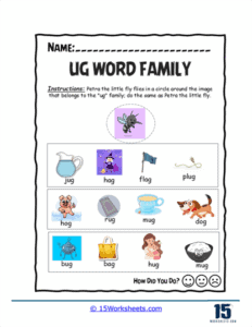 U Word Families Worksheets | Phonics Practice - 15 Worksheets.com