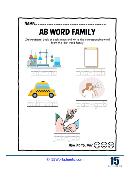 A Word Families Worksheets | Early Phonics Activities - 15 Worksheets.com
