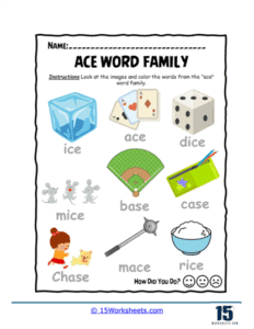 -ace Word Family Worksheets - 15 Worksheets.com