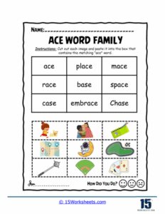 -ace Word Family Worksheets - 15 Worksheets.com