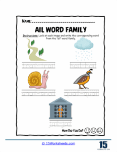 -ail Word Family Worksheets - 15 Worksheets.com