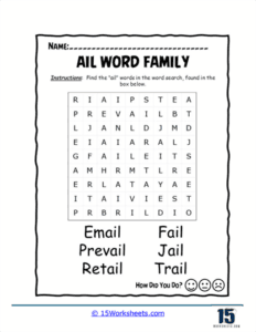 -ail Word Family Worksheets - 15 Worksheets.com