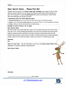 Secret Santa Worksheets | Gift Exchanges - 15 Worksheets.com