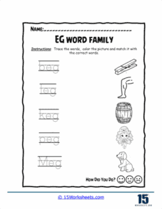 Eg Word Family Worksheets | Phoneme Skill Sheets - 15 Worksheets.com