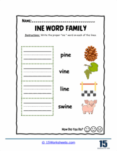 Ine Word Family Worksheets | Long Vowel Phonics Activities - 15 ...