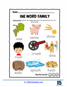 Ine Word Family Worksheets | Long Vowel Phonics Activities - 15 ...