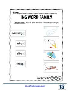 Ing Word Family Worksheets | Phonics & Word Patterns - 15 Worksheets.com