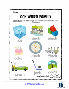 Ock Word Family Worksheets | Phonics & Decoding Skills - 15 Worksheets.com
