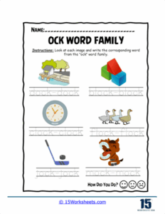 Ock Word Family Worksheets | Phonics & Decoding Skills - 15 Worksheets.com