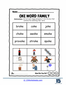 Oke Word Family Worksheets | Long Vowel Practice - 15 Worksheets.com