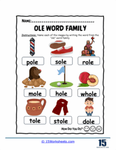 O Word Families Worksheets | Phonics Resources - 15 Worksheets.com