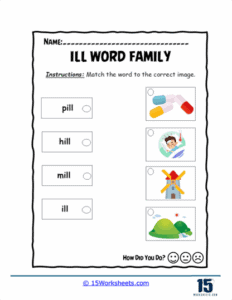 Ill Word Family Worksheets | Phonics & Early Reading Practice - 15 ...