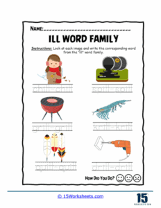 Ill Word Family Worksheets | Phonics & Early Reading Practice - 15 ...