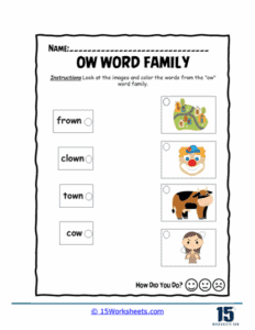O Word Families Worksheets - 15 Worksheets.com
