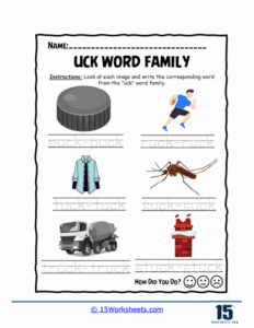 Uck Word Family Worksheets | Literacy Practice - 15 Worksheets.com