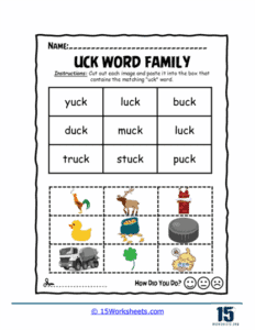 Uck Word Family Worksheets - 15 Worksheets.com