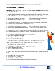 Ask and Answer Questions Worksheets - 15 Worksheets.com
