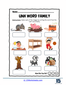 U Word Families Worksheets | Phonics Practice - 15 Worksheets.com