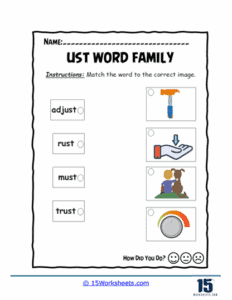 U Word Families Worksheets | Phonics Practice - 15 Worksheets.com